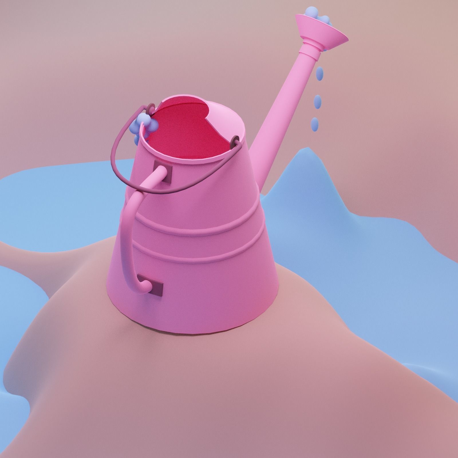 3D model Garden Watering Bucket VR / AR / low-poly | CGTrader