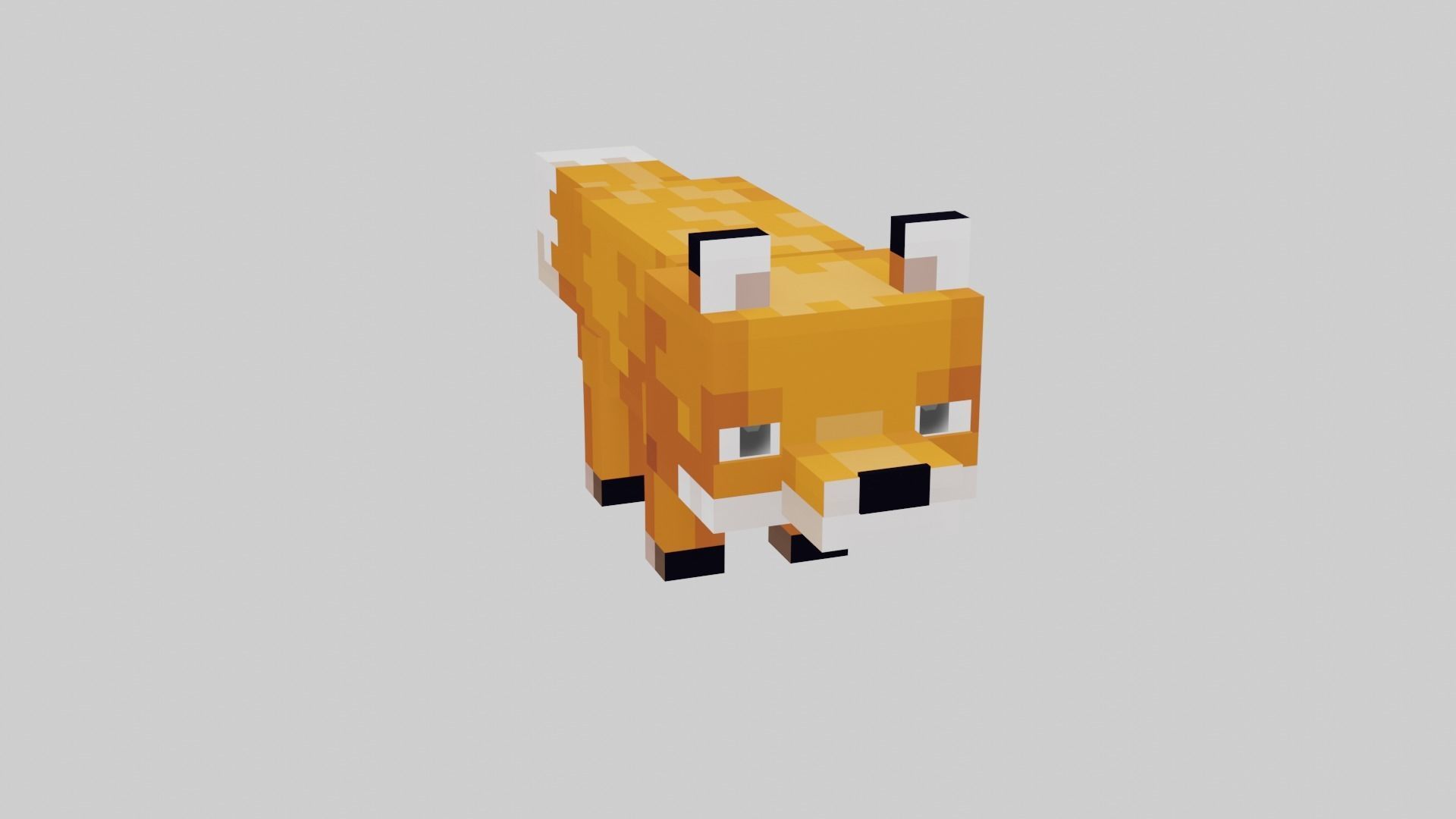 3D model Minecraft Fox Rigged VR / AR / low-poly | CGTrader