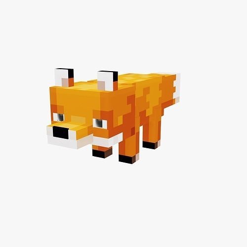 3D model Minecraft Fox Rigged VR / AR / low-poly | CGTrader
