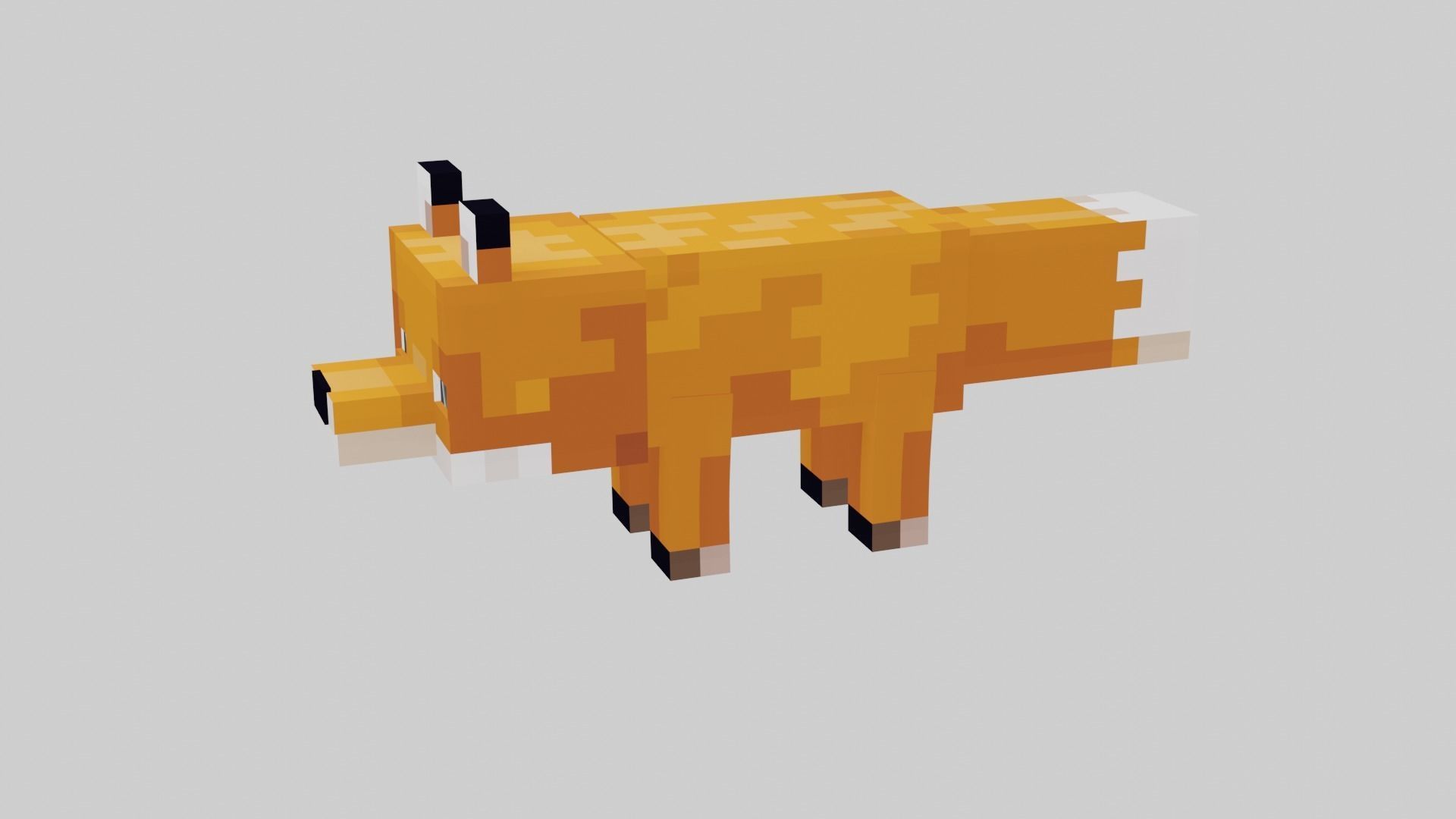 3D model Minecraft Fox Rigged VR / AR / low-poly | CGTrader