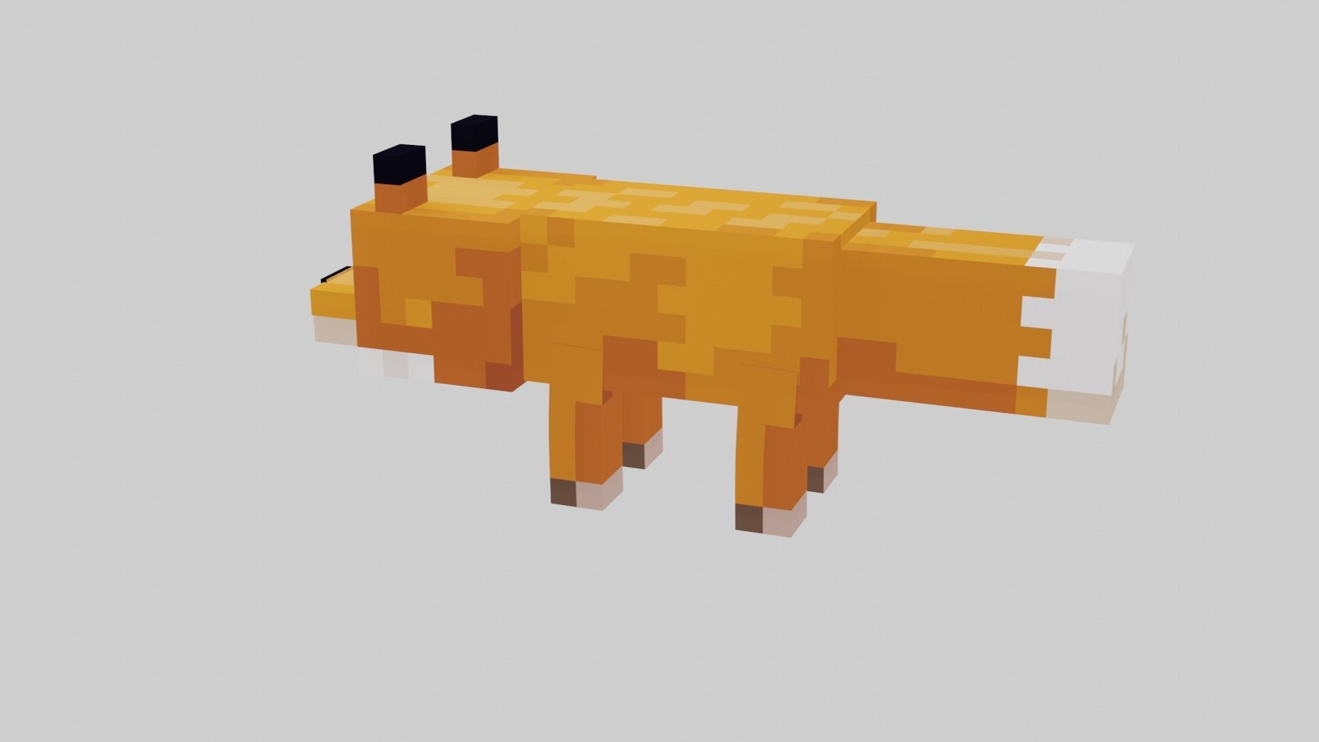 3D model Minecraft Fox Rigged VR / AR / low-poly | CGTrader