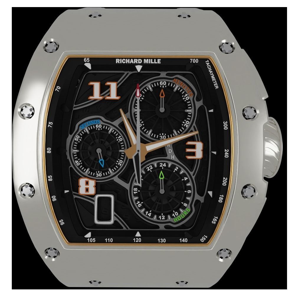Richard Mille watch 3d model 3D model | CGTrader