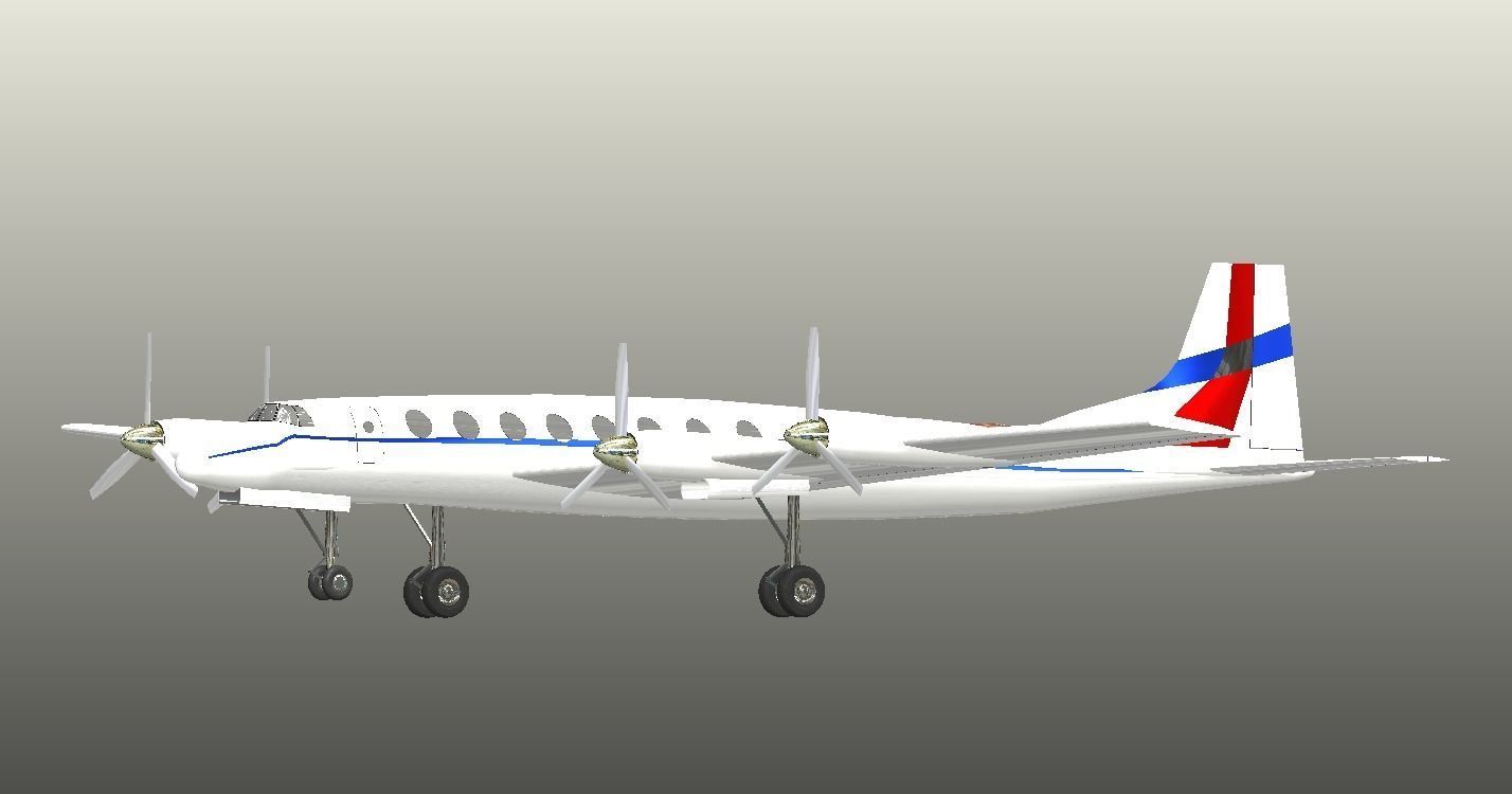 Turbo-Propeller Plane 3D model | CGTrader