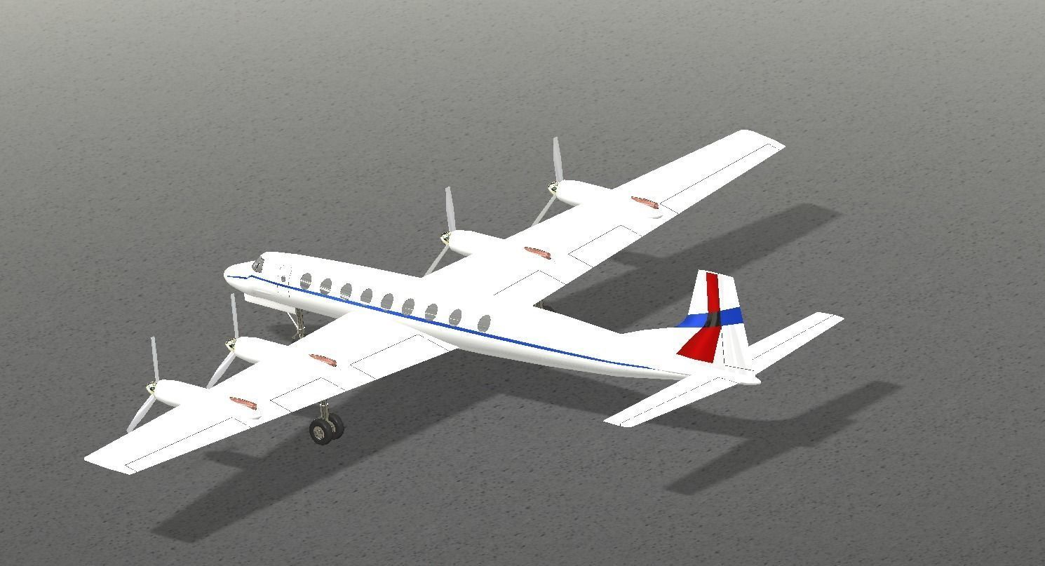 Turbo-Propeller Plane 3D model | CGTrader