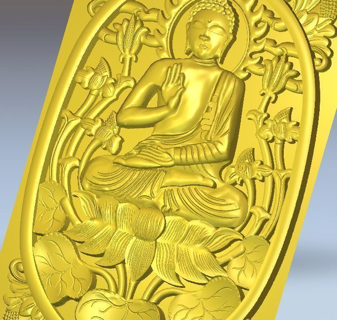 Lord Buddha - 3D Wall Art for CNC 3D print model 3D model | CGTrader