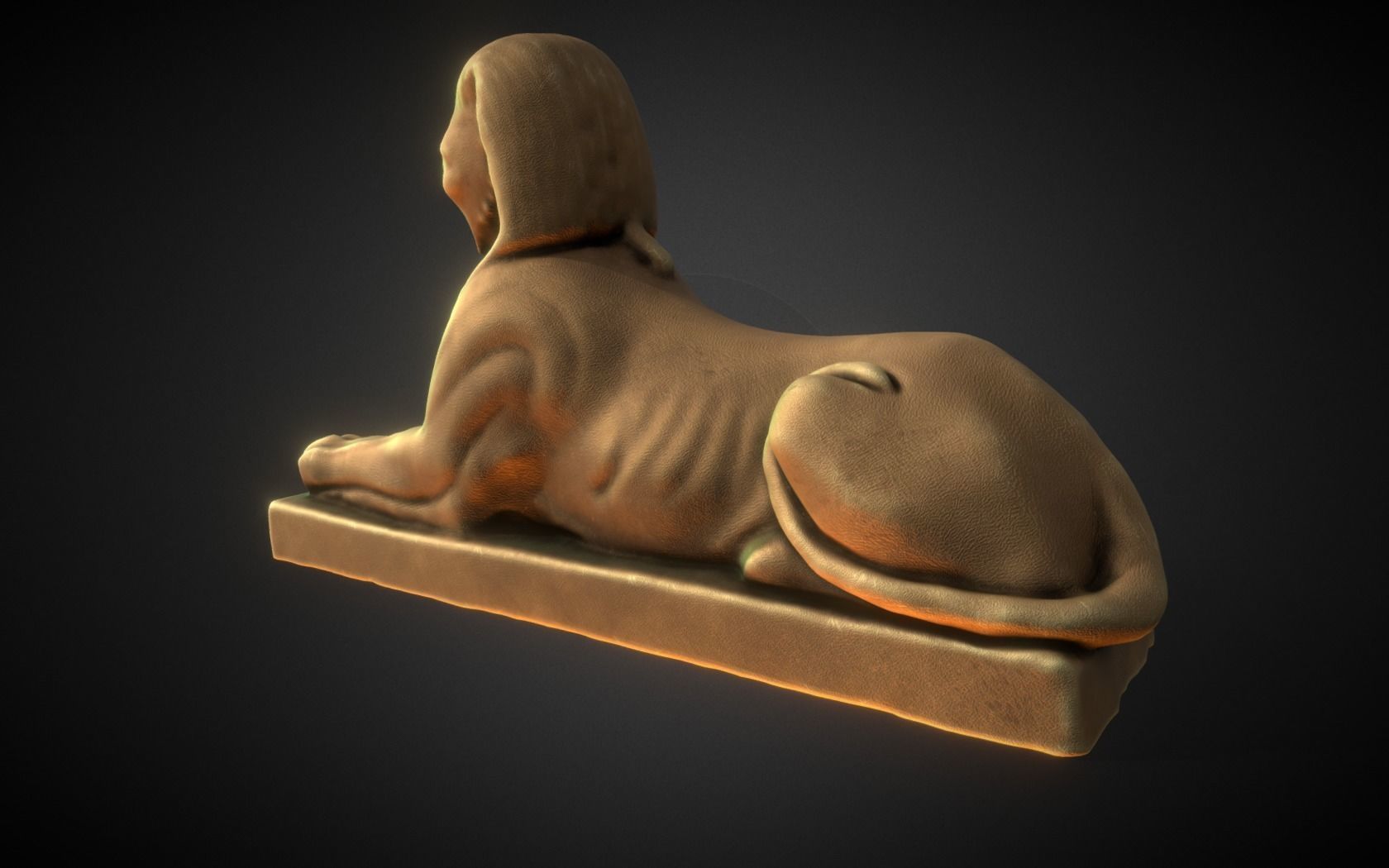 Alien Sphynx Statue 3D model | CGTrader