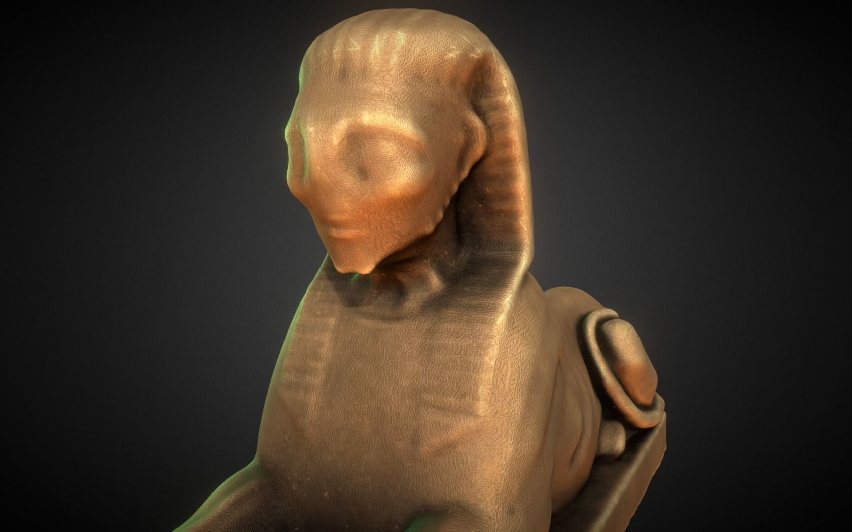 Alien Sphynx Statue 3D model | CGTrader