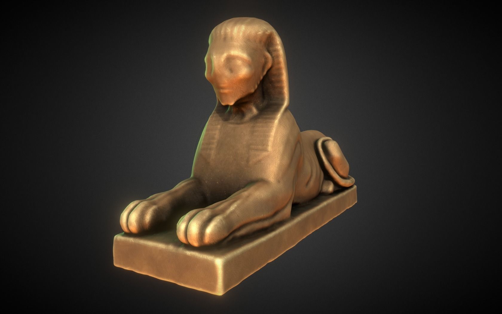 Alien Sphynx Statue 3D model | CGTrader
