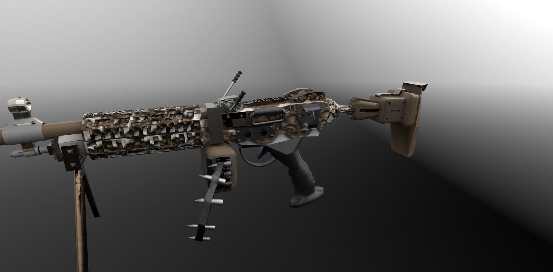 3D model Machinegun VR / AR / low-poly | CGTrader