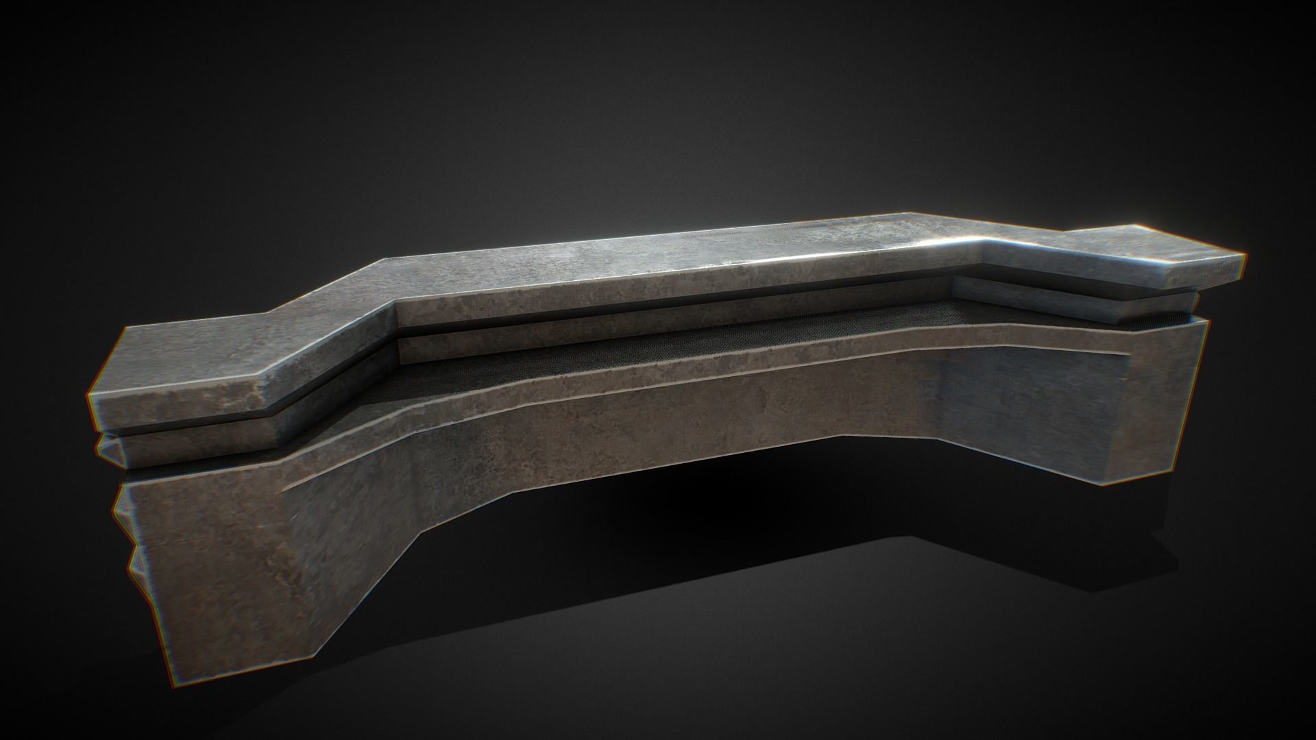 3D model Scifi Bar Canteen Tabern Neon and metal VR / AR / low-poly ...