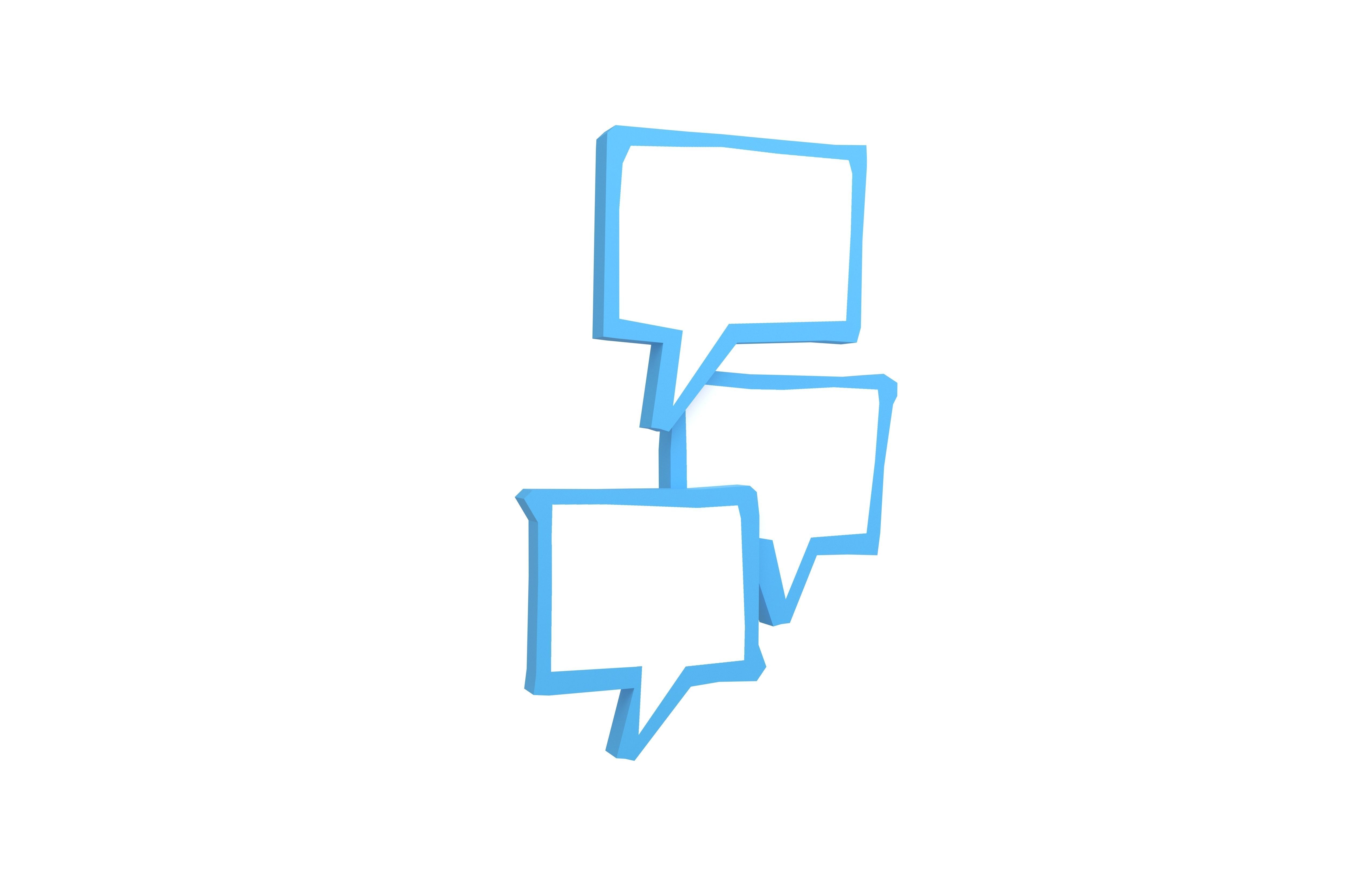 3D model Speech Balloon v15 005 VR / AR / low-poly | CGTrader