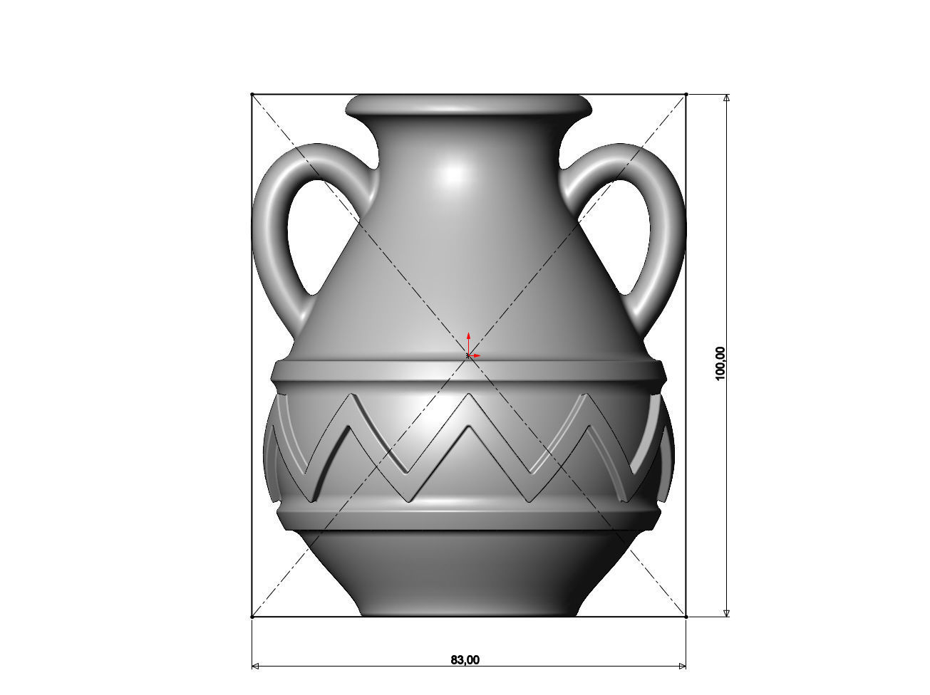 Triangular pattern vintage urn and vase 3D model 3D printable | CGTrader