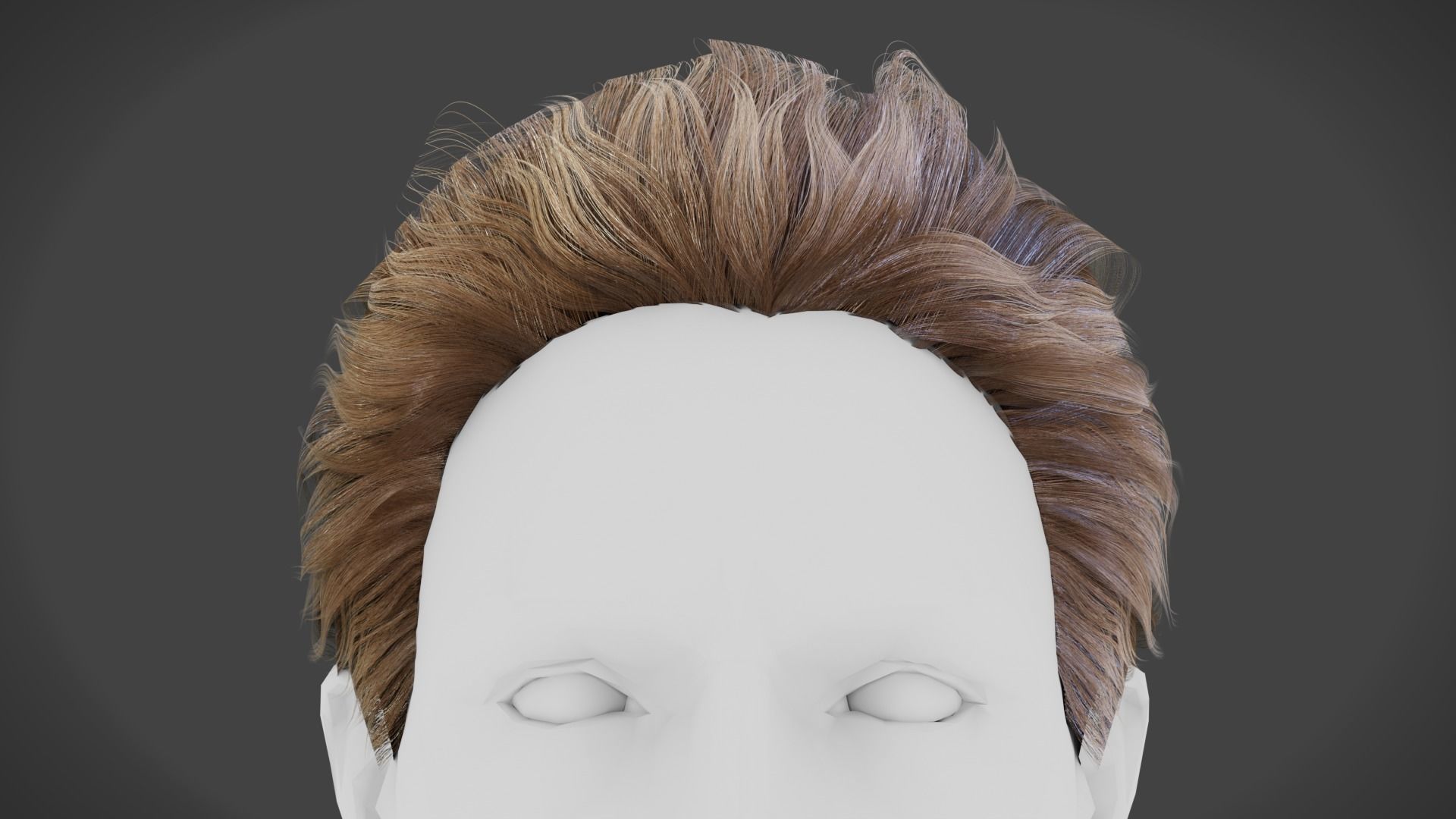 Man combed hair medium length 3D model | CGTrader