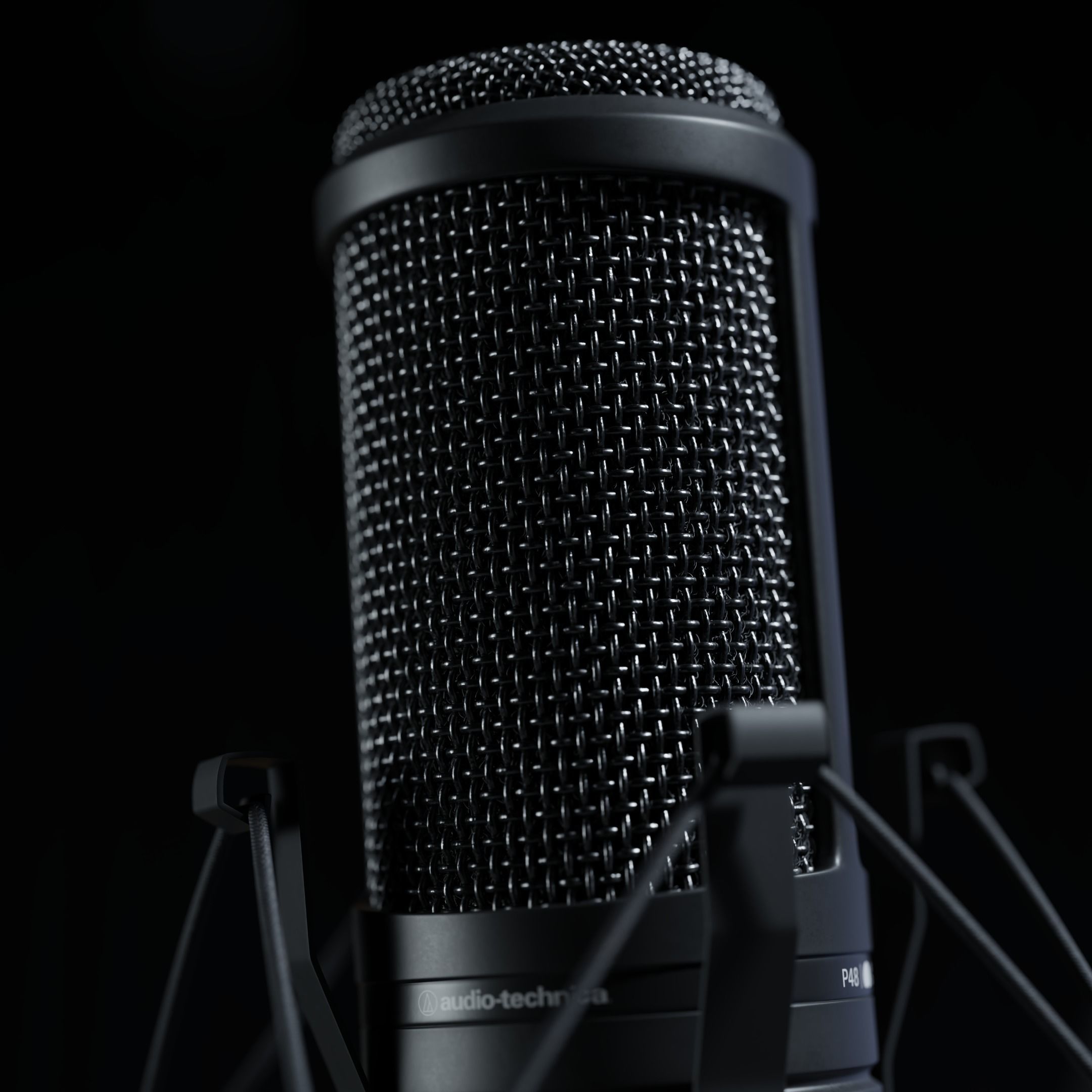 Audio-Technica AT2020 XLR Condenser Microphone 3D model rigged | CGTrader