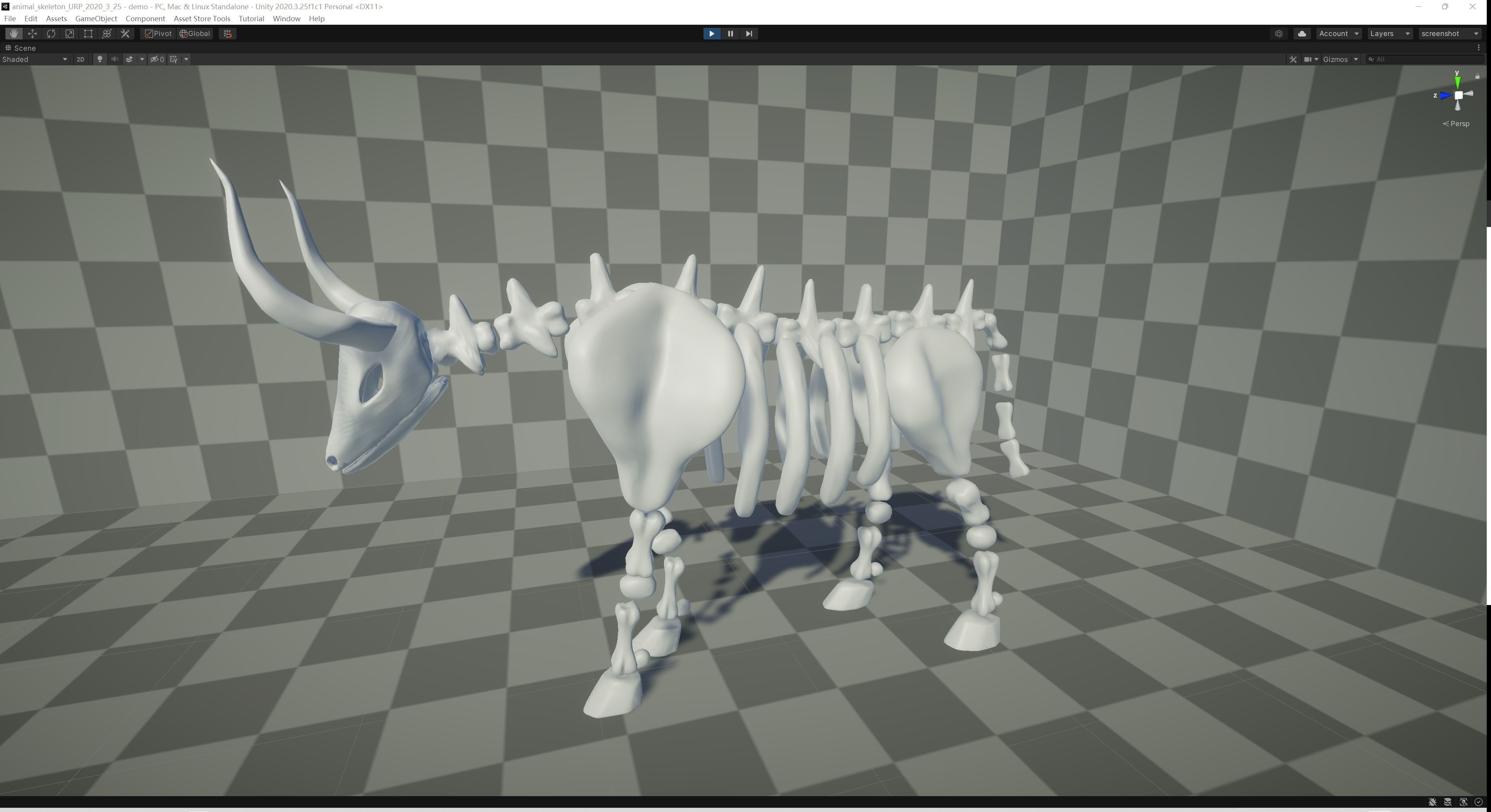 3D model Bull Skeleton VR / AR / low-poly rigged animated | CGTrader