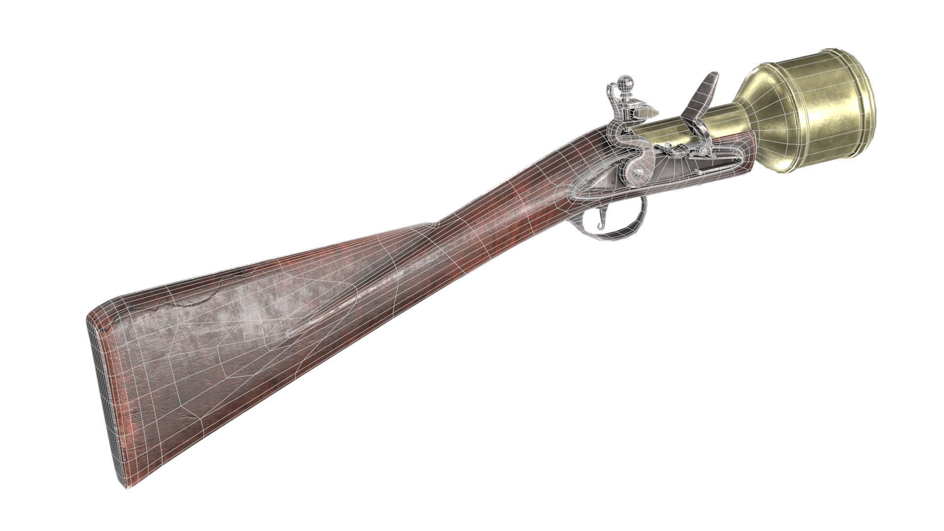 3D model MILITARY Game Ready 18th Century Hand Mortar VR / AR / low ...