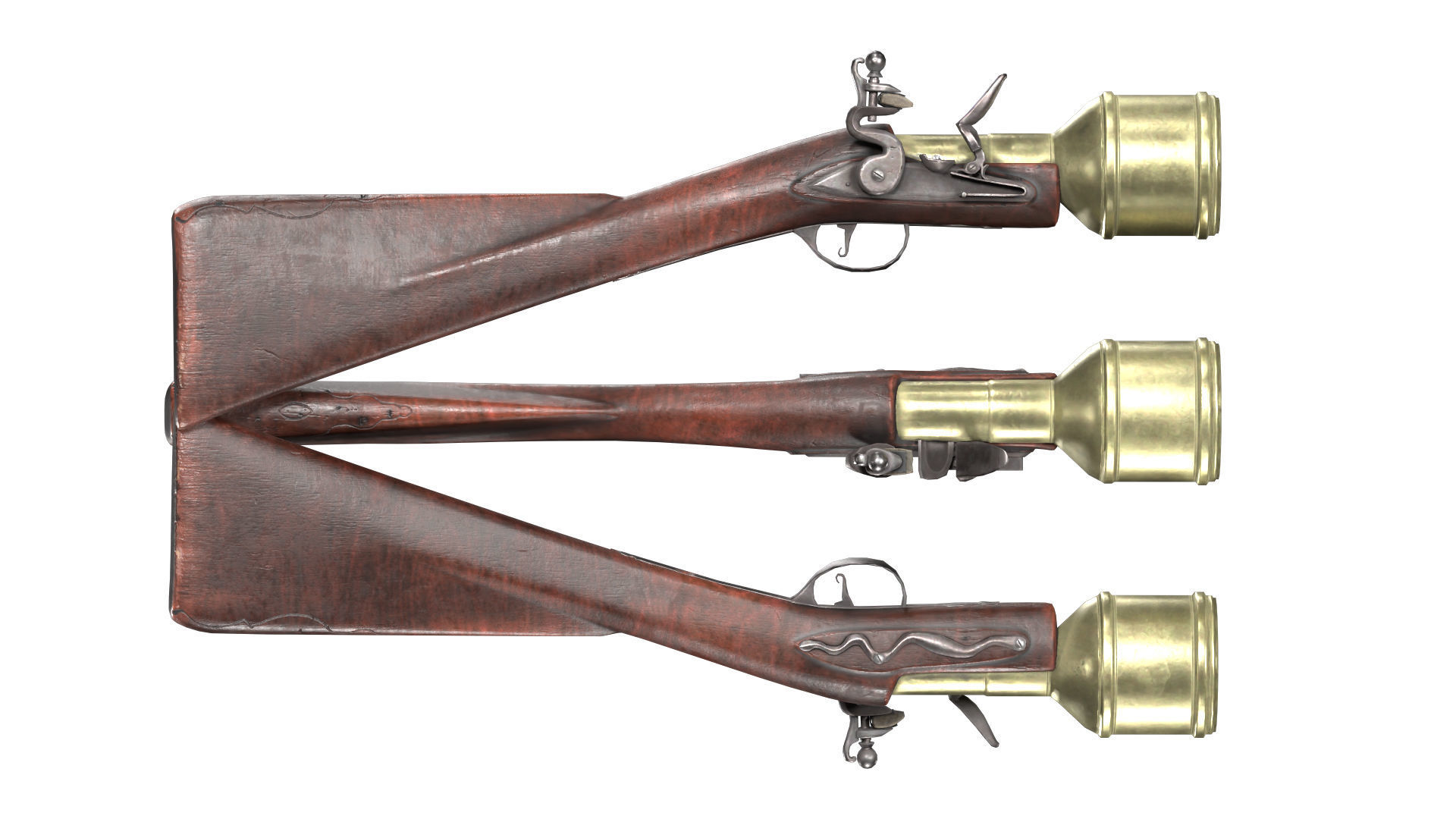 3D model MILITARY Game Ready 18th Century Hand Mortar VR / AR / low ...