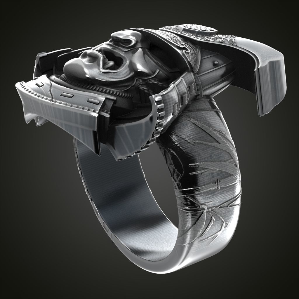 ring Samurai 3D model 3D printable | CGTrader