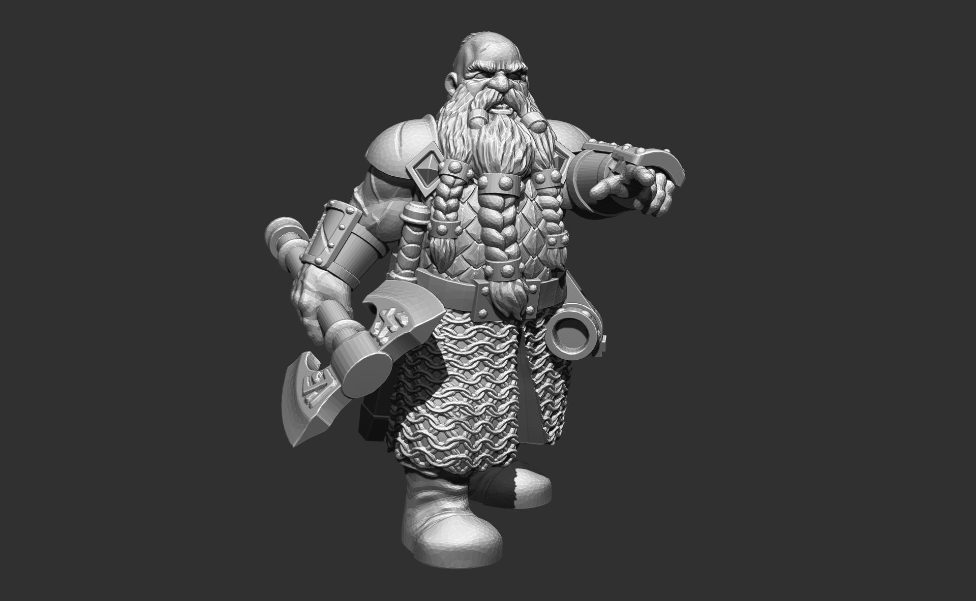 Dwarves Warriors Set2 3D Print Model 3D model 3D printable | CGTrader