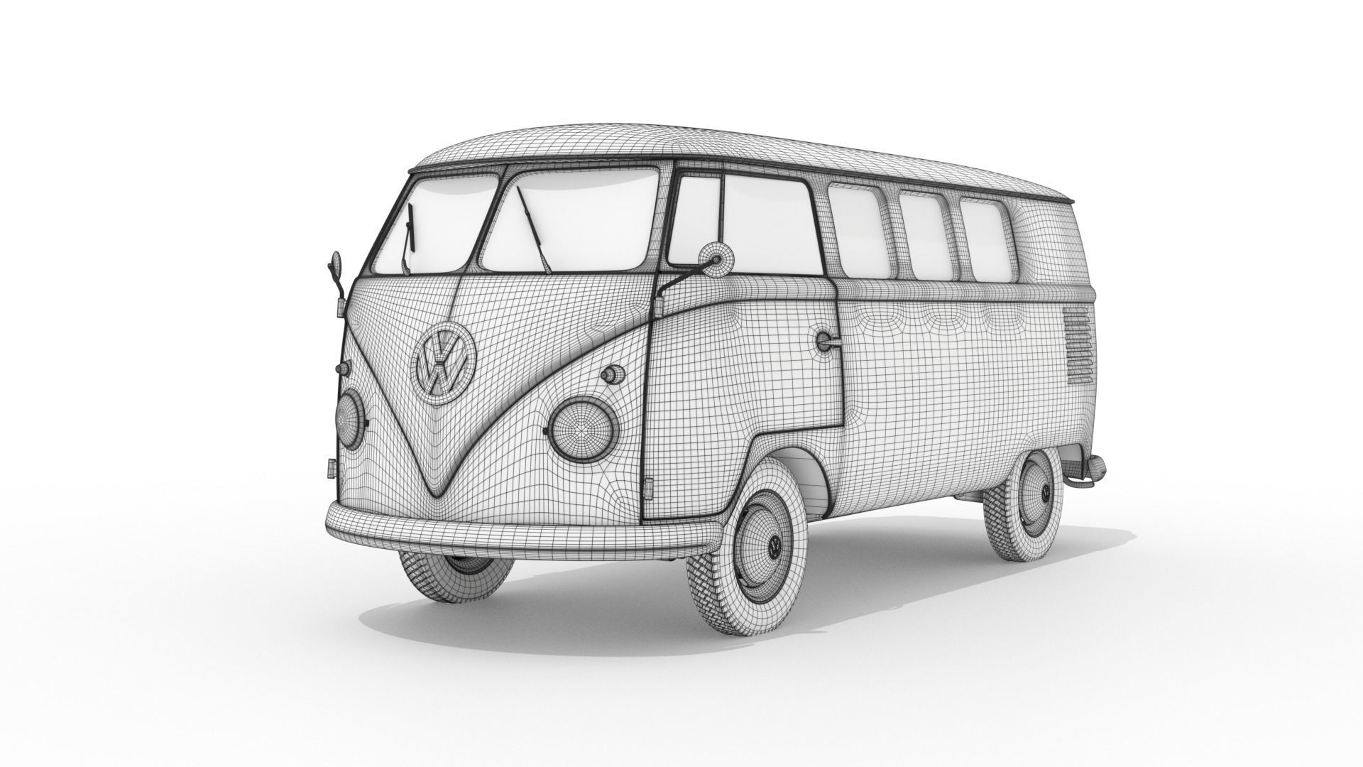 Volkswagen Transporter T1 - Bus 3D model | CGTrader