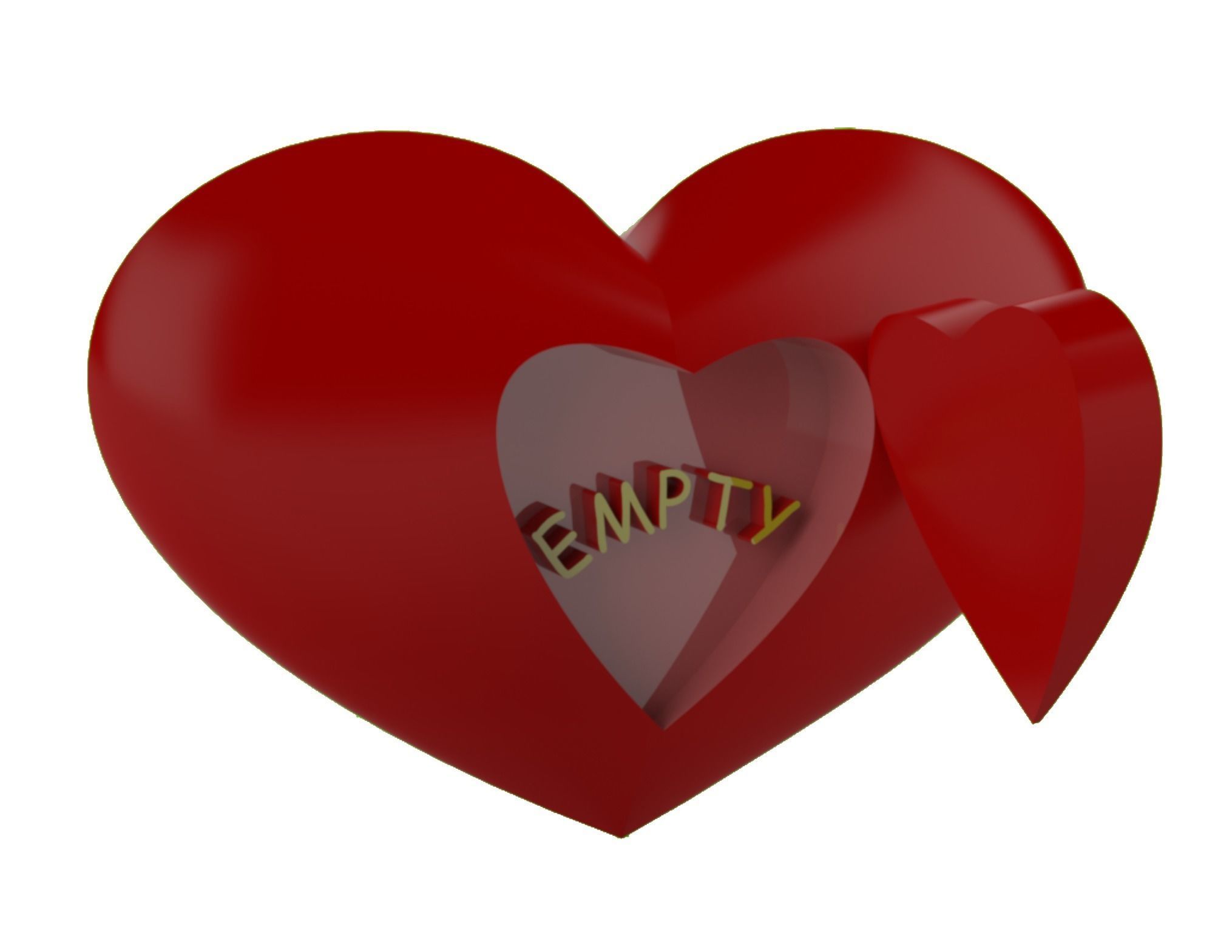 my heart is empty 3D model | CGTrader