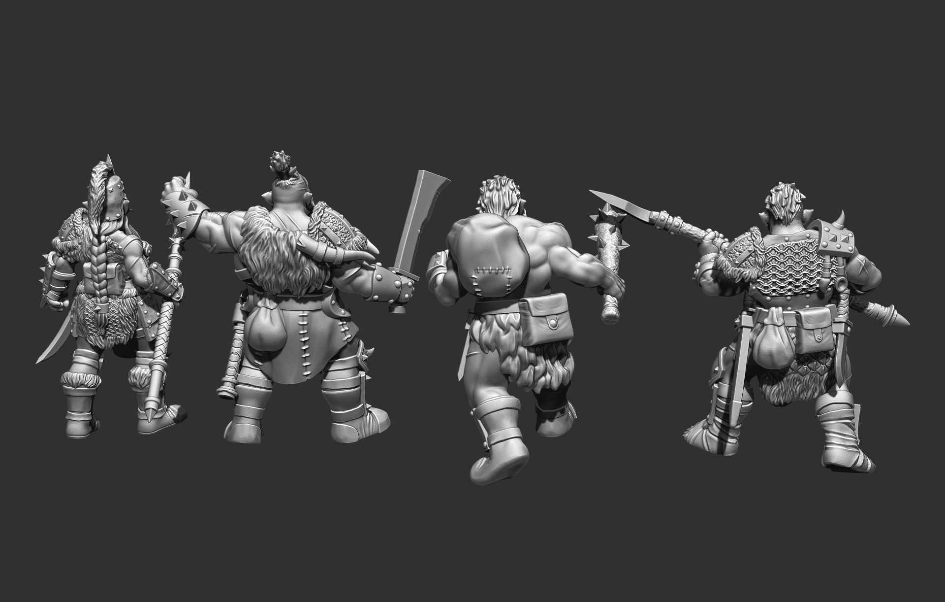 Orcs Marauders Set2 3D Print Model 3D model 3D printable | CGTrader