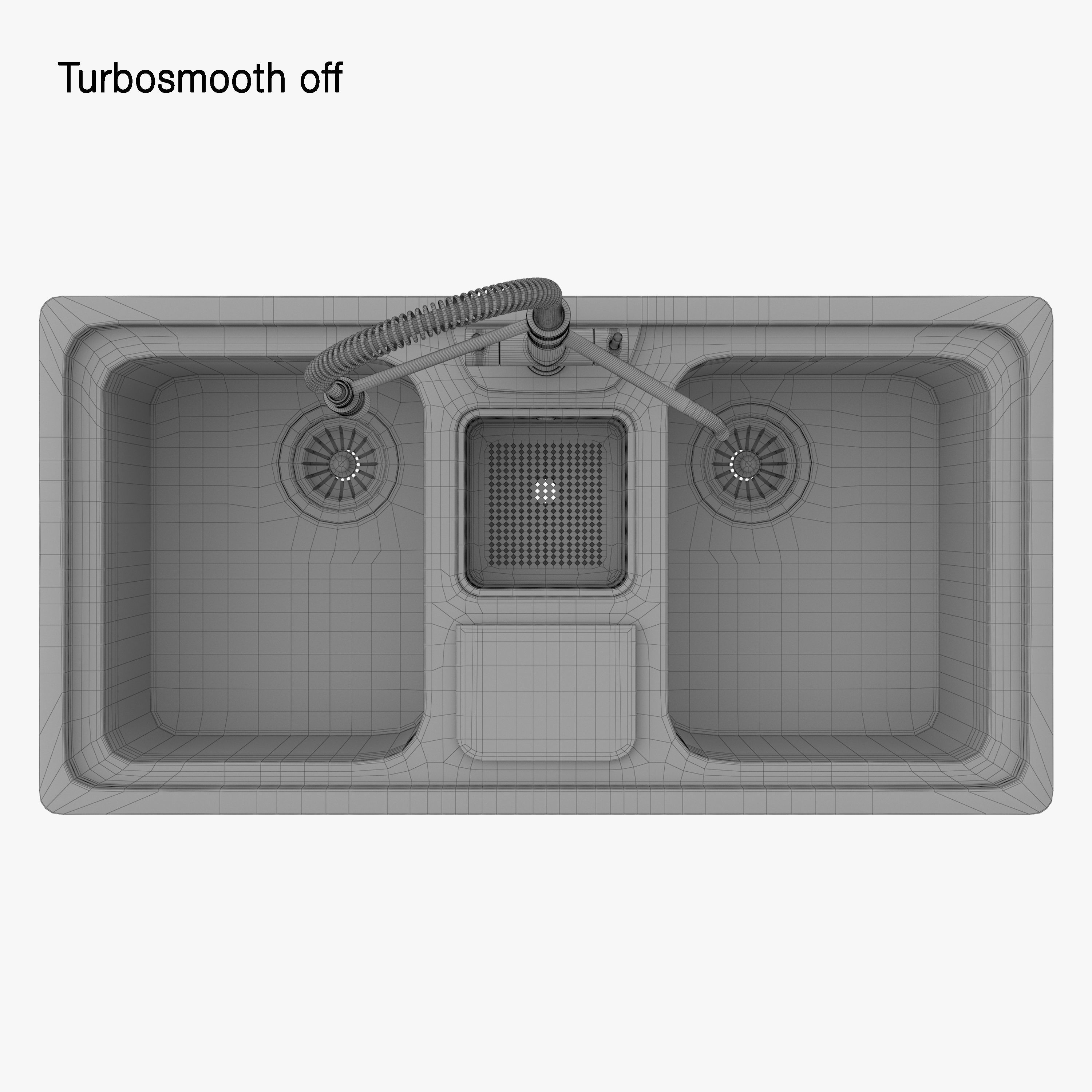 Alpex-Inox kitchen sink with Idealaqua faucet By Quadrodesign 3D model ...