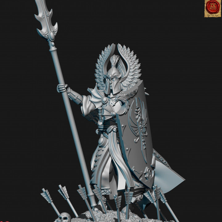 Highborn elves spear lord 3D model 3D printable | CGTrader