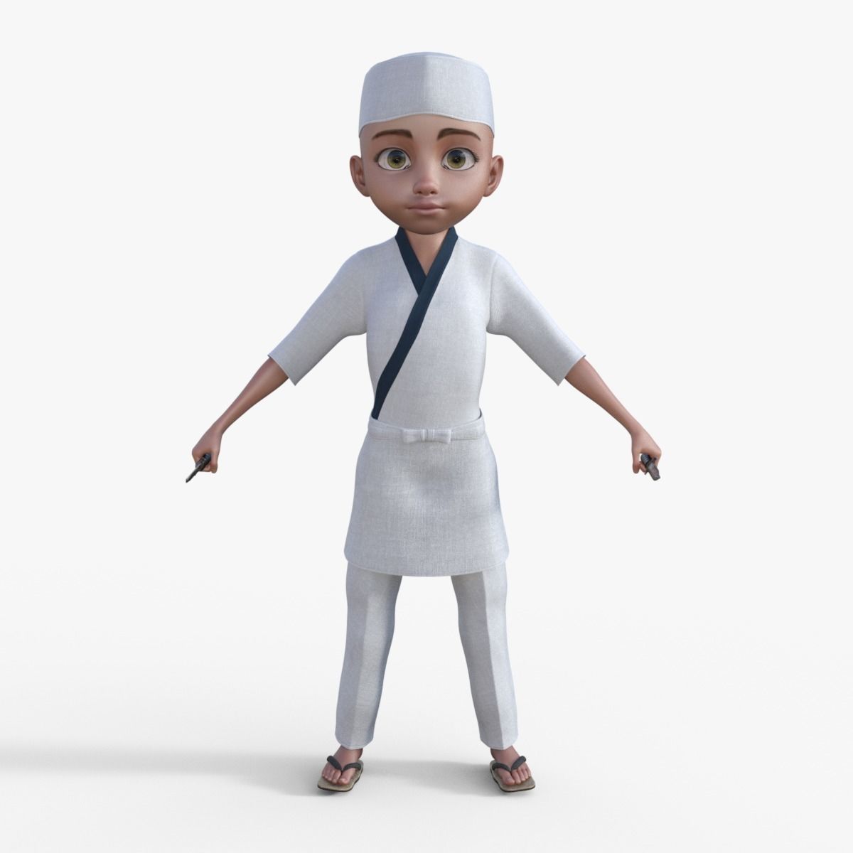 Cartoon Chef Cook Rigged 3D model rigged | CGTrader