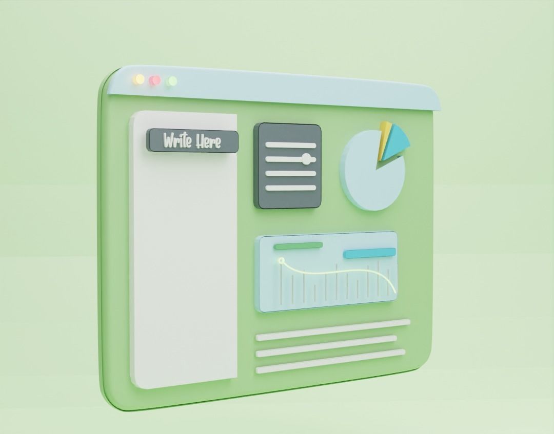 UI Frame Illustration 3D model | CGTrader