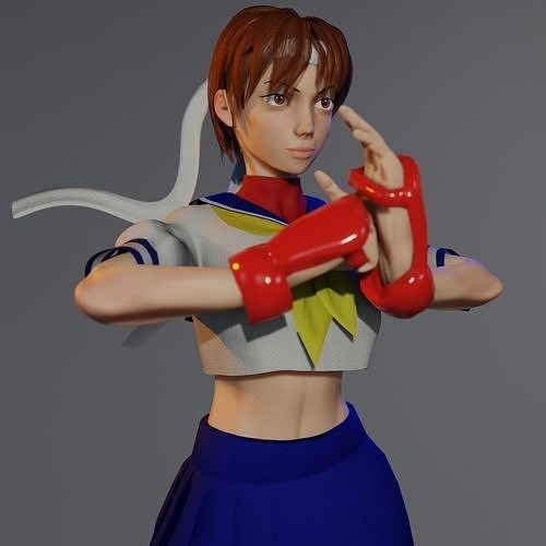 3D model Sakura Kasugano VR / AR / low-poly | CGTrader