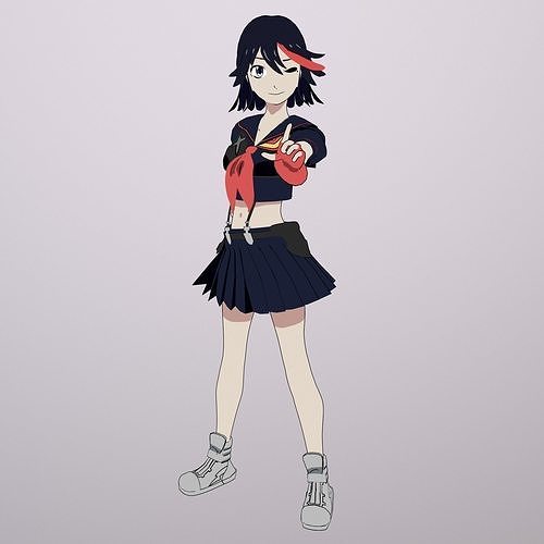 3D model Ryuko Matoi- Kill la Kill VR / AR / low-poly | CGTrader