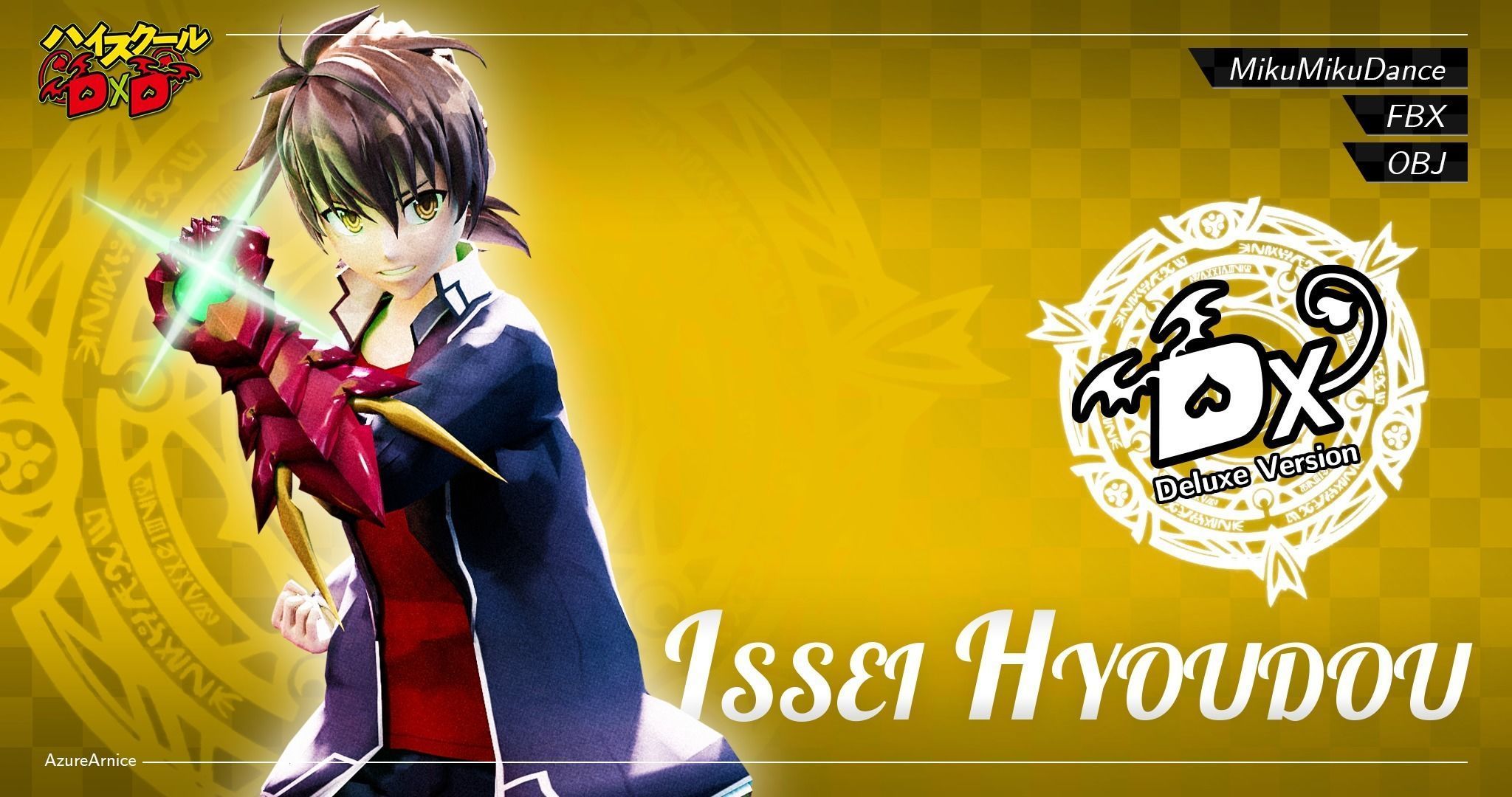 3D model Highschool DxD - Issei Hyoudou MMD Model DELUXE VR / AR / low ...