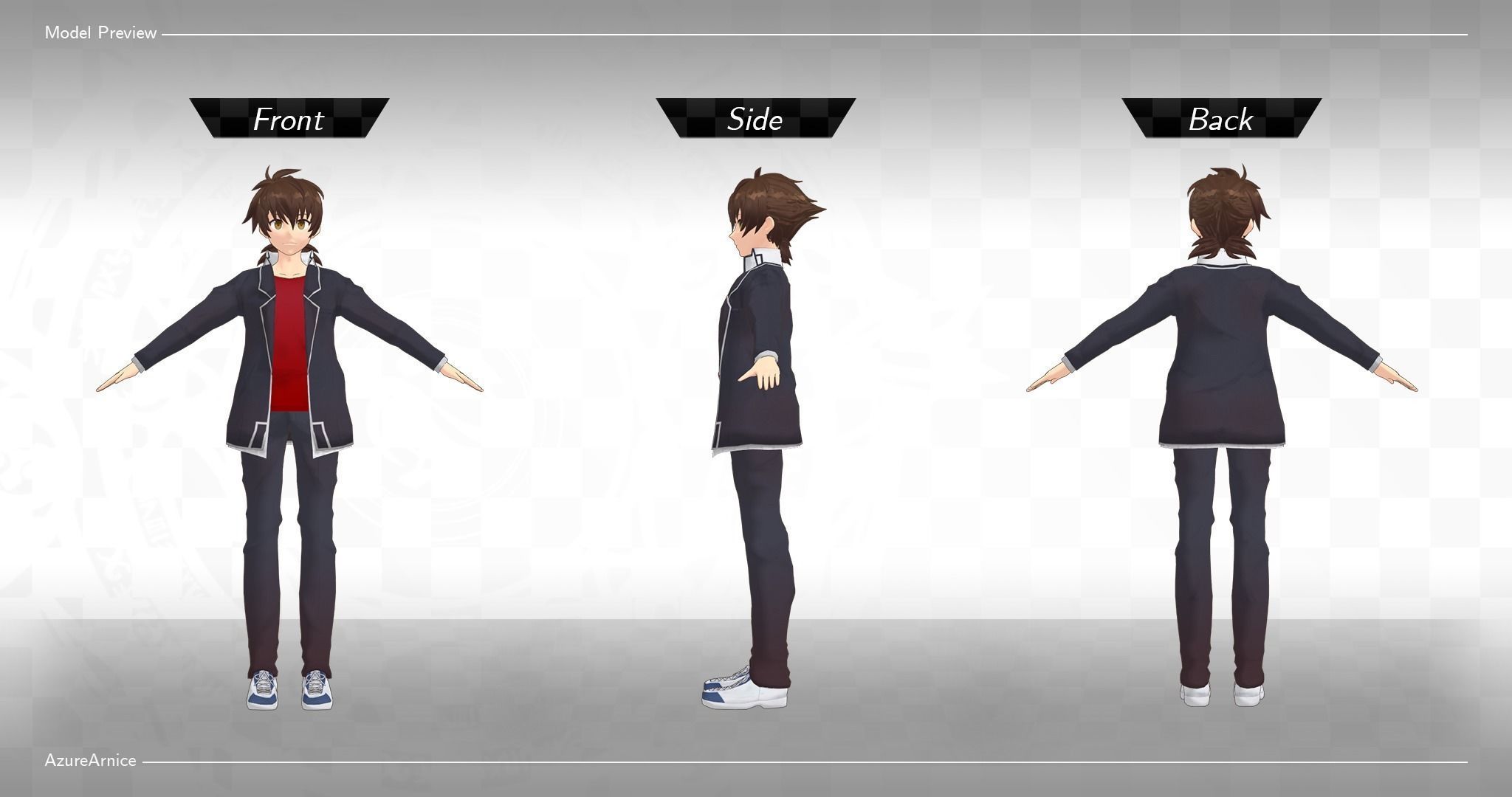 3D model Highschool DxD - Issei Hyoudou MMD Model VR / AR / low-poly | CGTrader