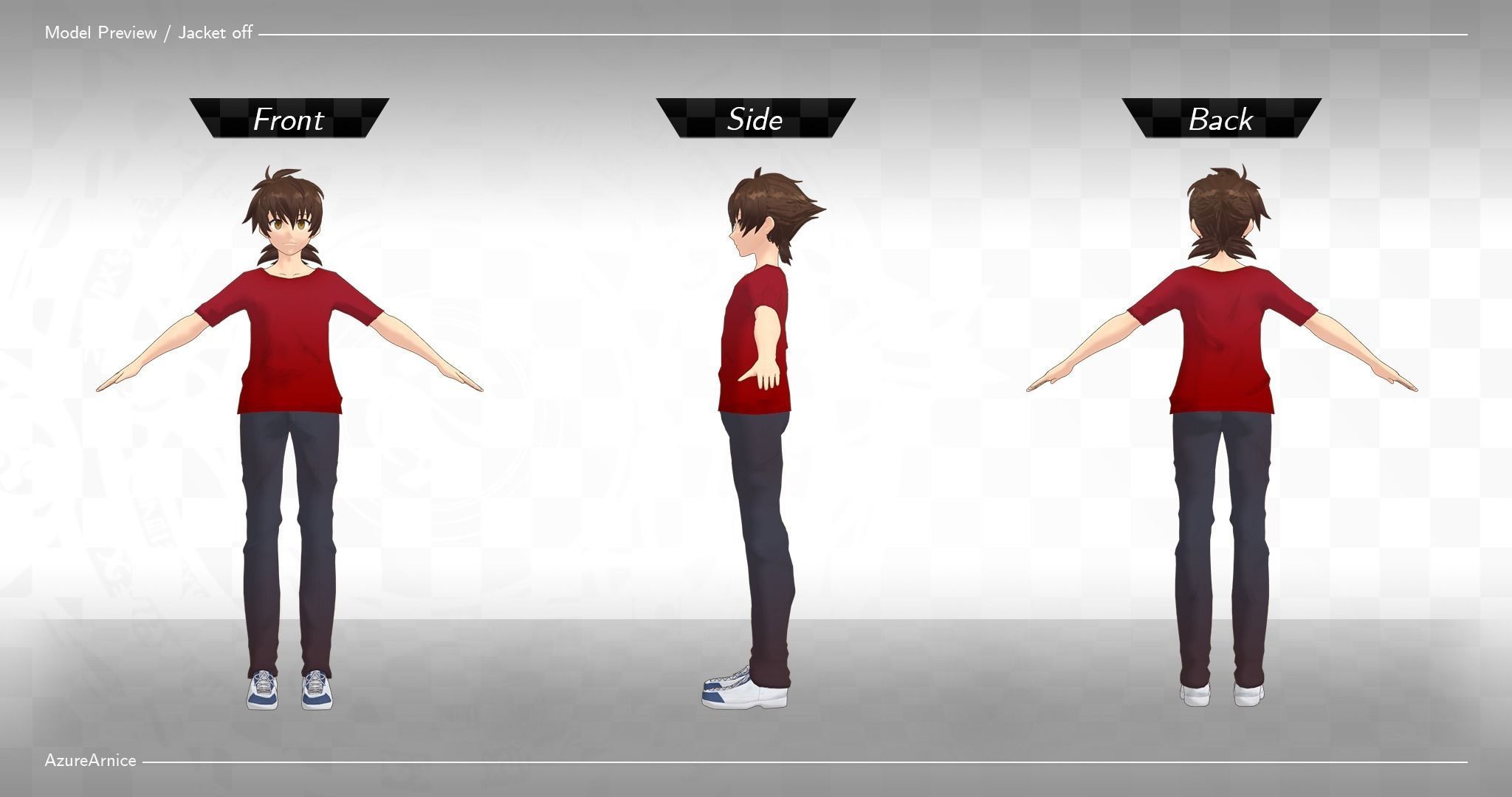 3D model Highschool DxD - Issei Hyoudou MMD Model VR / AR / low-poly ...