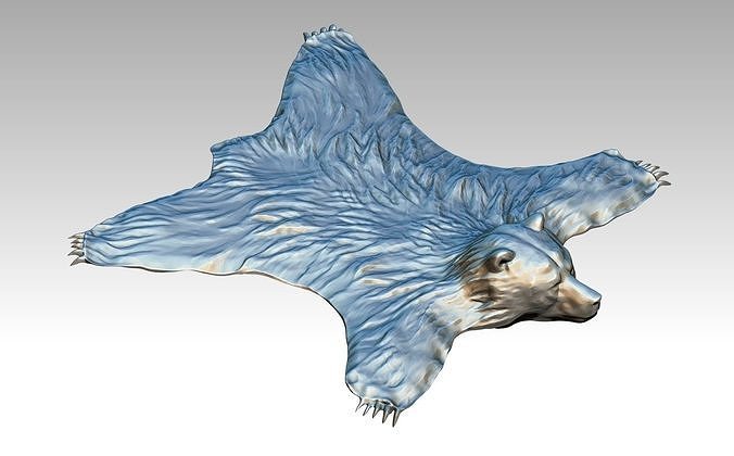 Bear carpet 3D model 3D printable | CGTrader