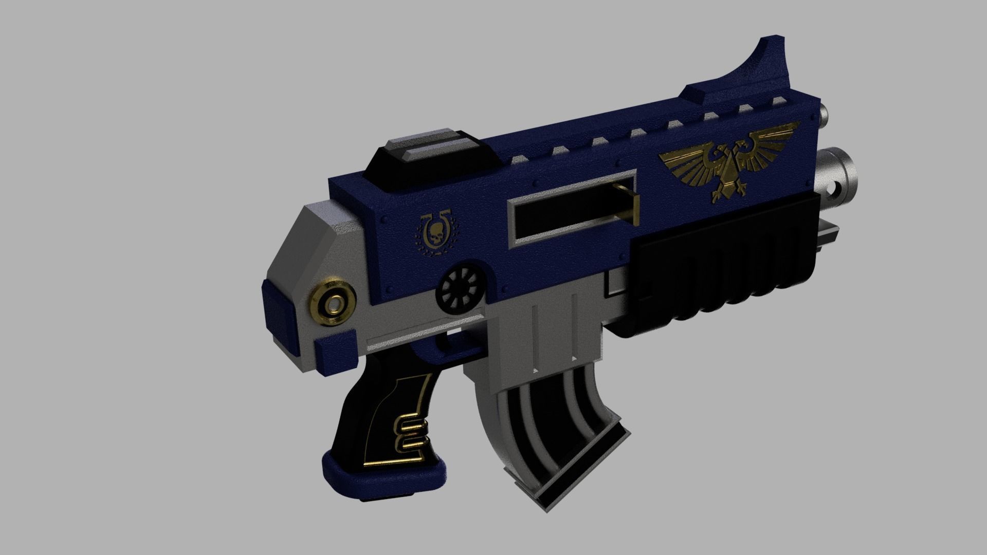 War hammer boltgun 3D model 3D printable | CGTrader
