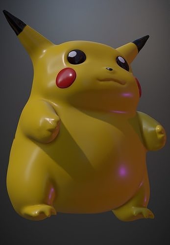 Fat Pikachu 3D model | CGTrader