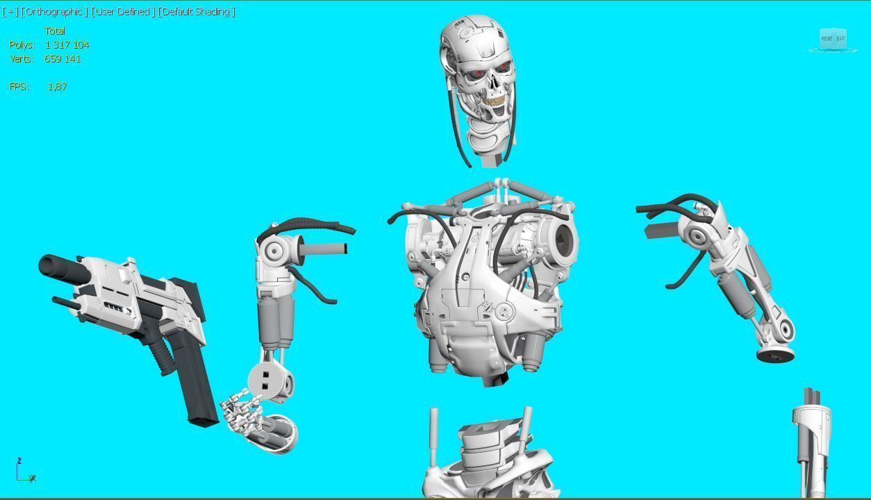 Terminator T-800 Endoskeleton Rekvizit T2 3D model 3D printable | CGTrader