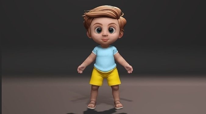 3D model Male Kids Rigged 3D model VR / AR / low-poly | CGTrader