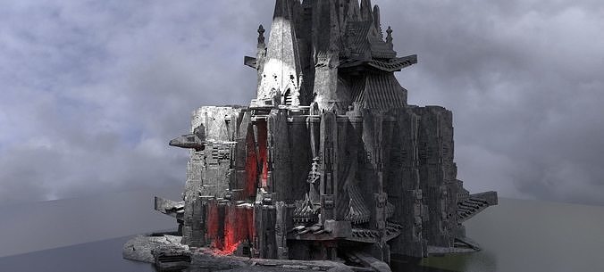 Sci-Fi dark Platforms Decepticon base 3 Kitbash 3D model | CGTrader