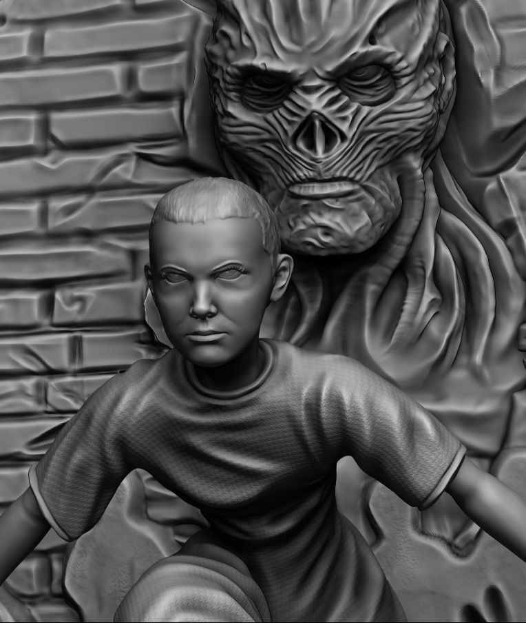 Stranger Things Eleven and Vecna 3D model 3D printable | CGTrader