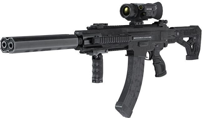 3D model SS2 RZ1 - Assault Rifle VR / AR / low-poly | CGTrader