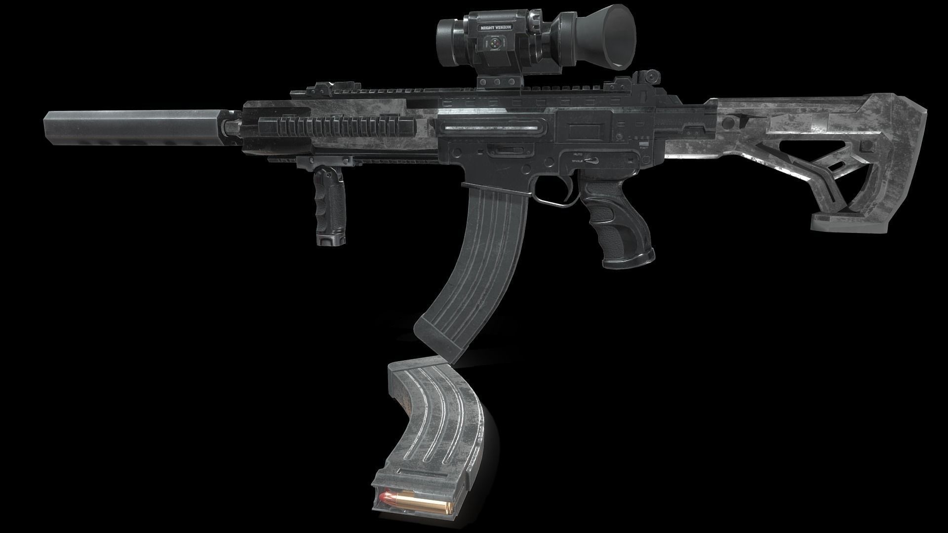 3D model SS2 RZ1 - Assault Rifle VR / AR / low-poly | CGTrader