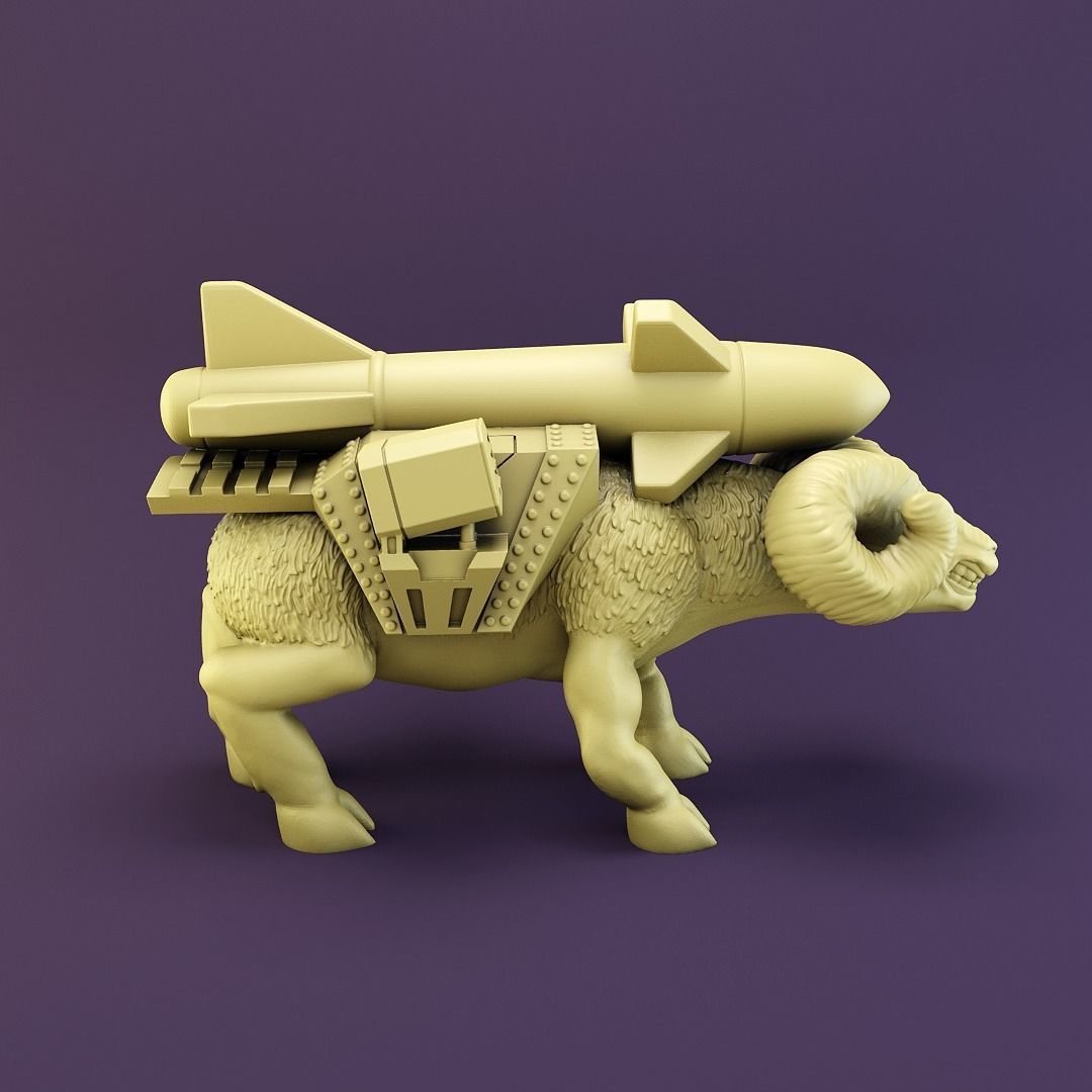 Warrior scifi Ram 3D model 3D printable | CGTrader