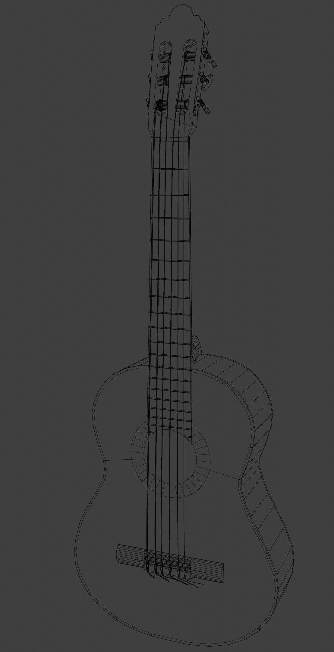 3D model Classical guitar low poly VR / AR / low-poly | CGTrader