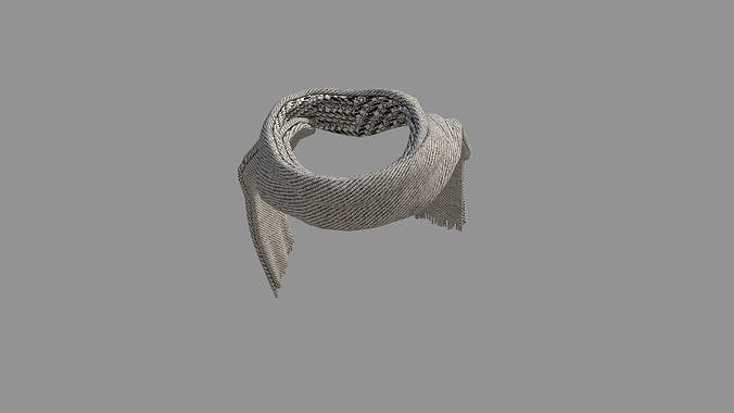 Scarf 3D model rigged | CGTrader