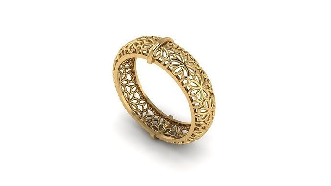 Light weight ladies jali ring 3D model 3D printable | CGTrader