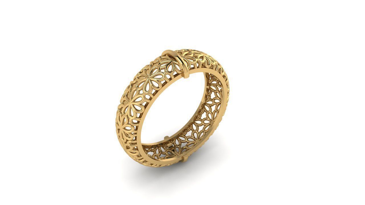 Light weight ladies jali ring 3D model 3D printable | CGTrader