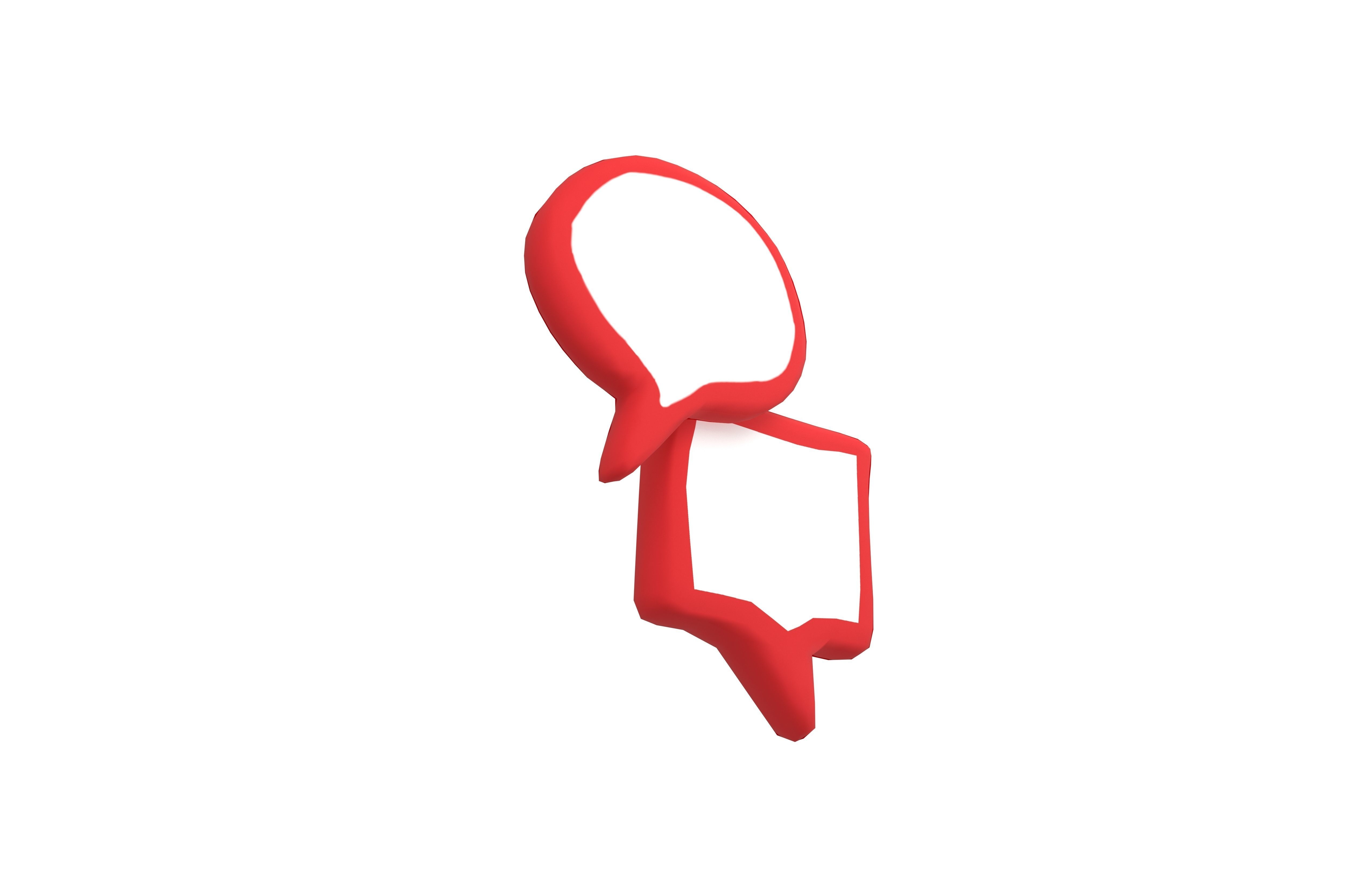 3D model Speech Balloon v18 006 VR / AR / low-poly | CGTrader